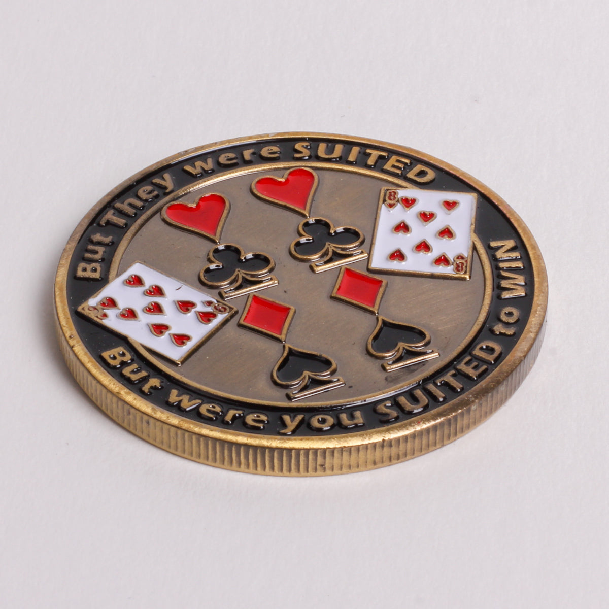 But They Were Suited | Gold Metal Poker Card Guard with Protective Case ...