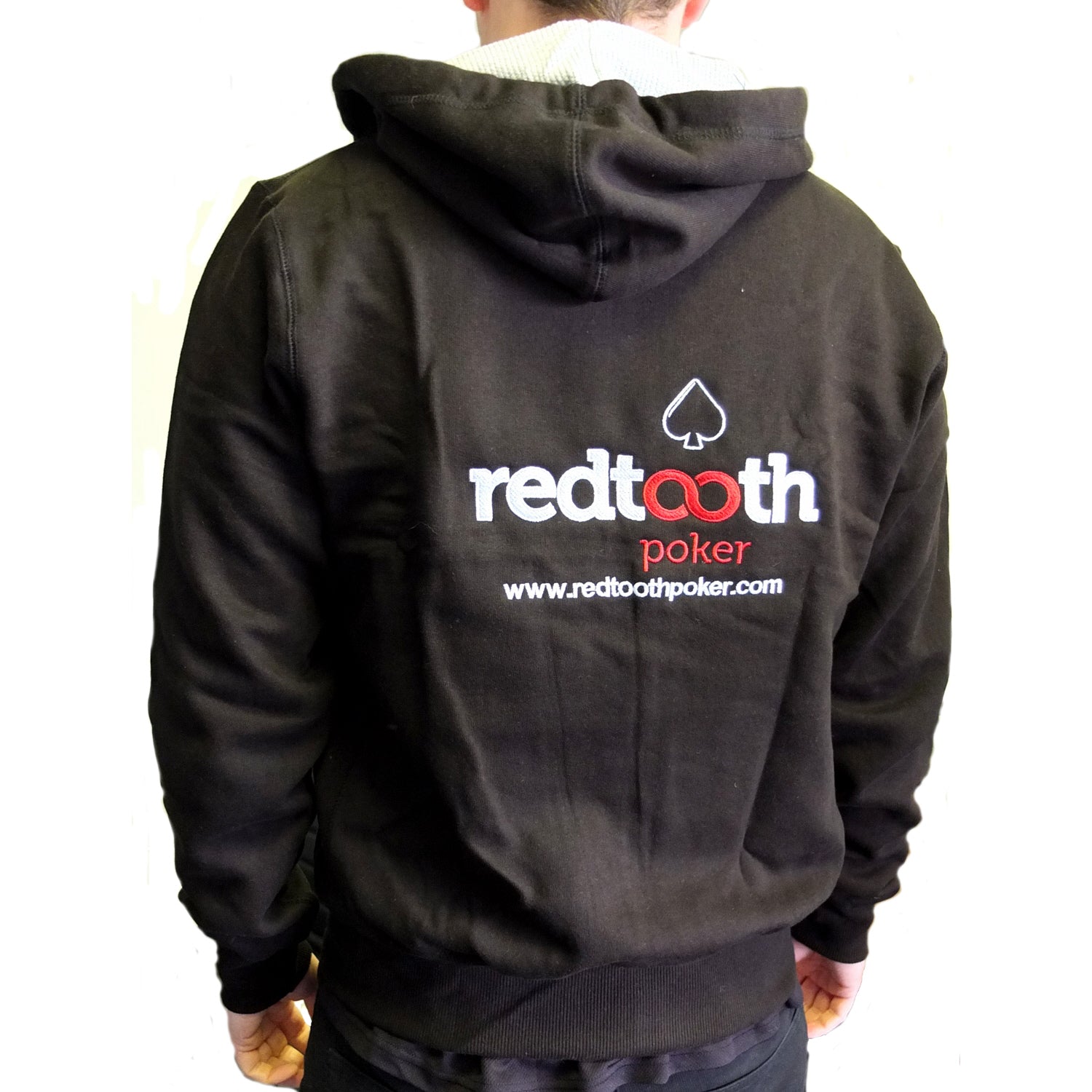 Redtooth Poker Hoodie with Full Length Zip & Embroidered Front & Back ...